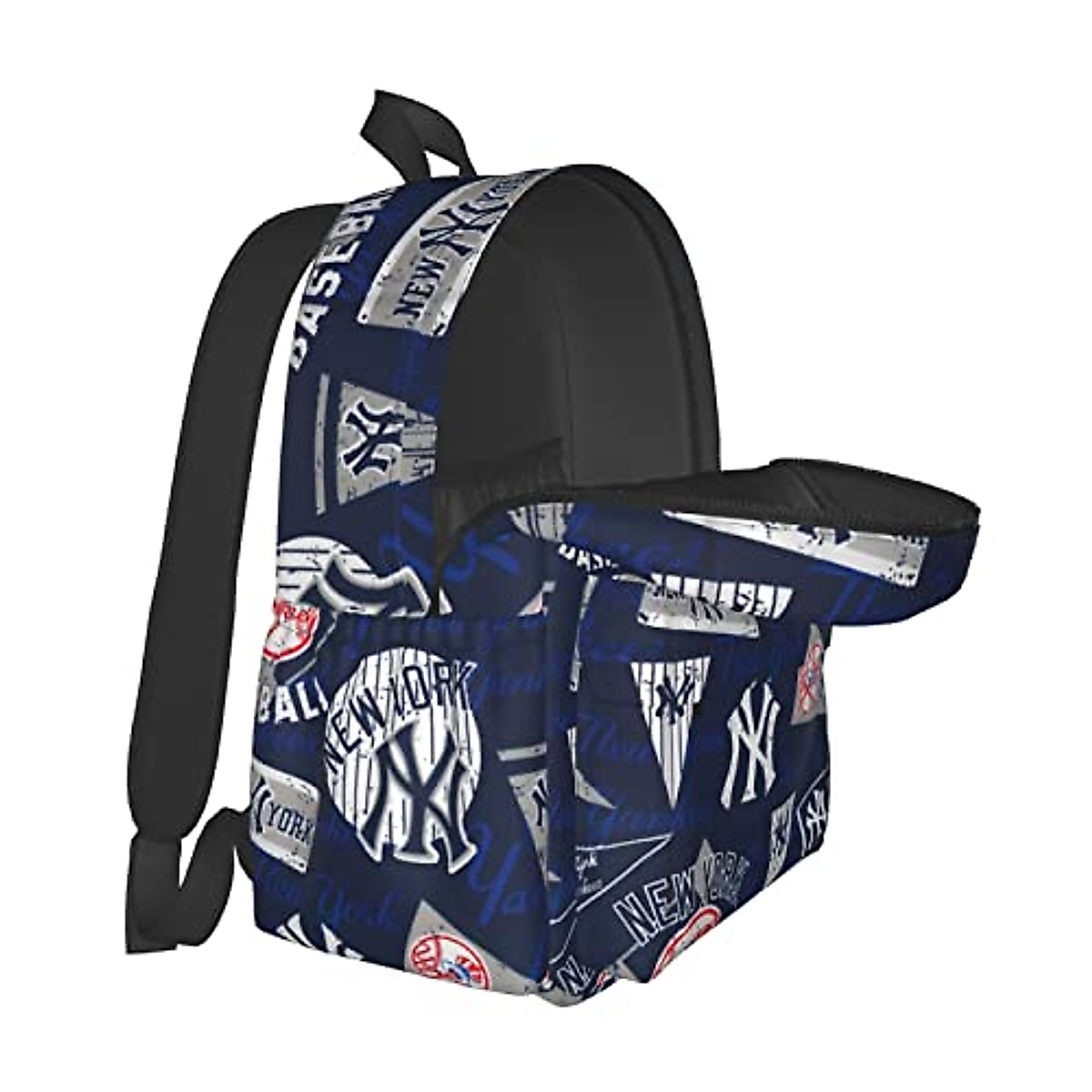 Annod Industries New York Yankees Baseball Backpack, Lightweight Casual School Backpacks Bags for Men Women Book Travel Hiking Camping Work, 16.9 Inch