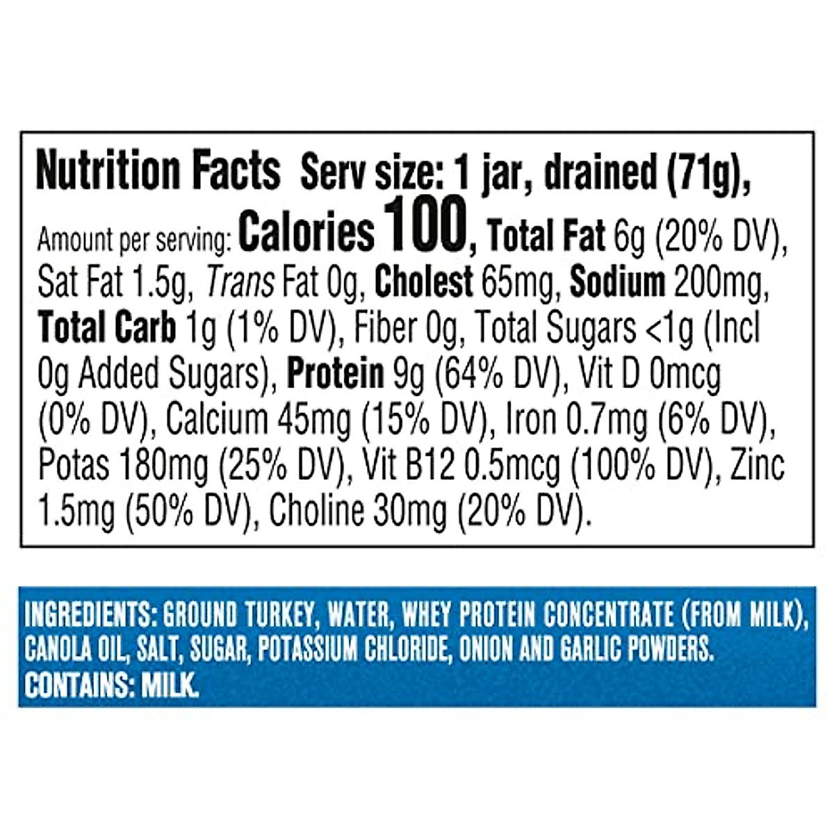 Gerber Mealtime for Baby Lil’ Stick, Turkey Sticks, Packed in Water, Baby Led Friendly, For Crawlers 10 Months & Up, 2.5-Ounce Glass Jar (Pack of 10 Jars)