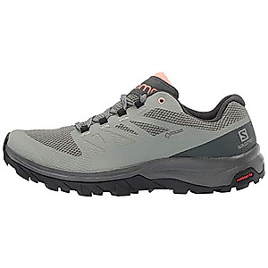 Salomon Outline Gore-TEX Hiking Shoes for Women, Shadow/Urban Chic/Coral Almond, 8