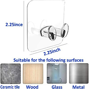 5 Pcs Transparent Plastic Razor Holder,Self Adhesive Bathroom Razor Holder,Comes with Strong Waterproof Adhesive,Bathroom Plastic Razor Holder,Suitable for Shavers,Towels,Plugs,Bathroom Amenities