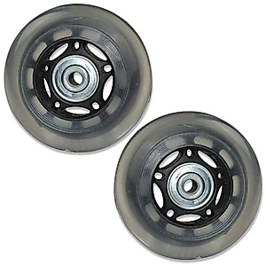 Miayaya Luggage Suitcase Wheels Replacement Kits 68mm x 24mm Universal Rubber Swivel Two Conner Angle Wheel Trolley Casters Bearings Tools Carry-On Garment Bag Hard Case Repair Set Quietness Durable