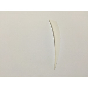 JIEXI HWYP Archery Fletches 5" Turkey Feather Shielded Shape Pack of 100 (White, Left Wing)