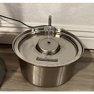 KOOGMOON Cat Water Fountain Stainless Steel, 108oz/3.2L Automatic Cat Fountain, Multi-Filtration, Easy to Clean, Ultra Silent Dog Water Dispenser for Cats, Dogs and Other Pets