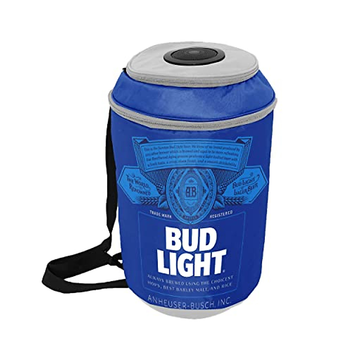 Bud Light Soft Can Shape Speaker Cooler Backpack Bluetooth Portable Travel Cooler with Built in Speaker Bud Light Wireless Speaker Cool Ice Pack Cold Beer Stereo for Apple iPhone, Samsung Galaxy