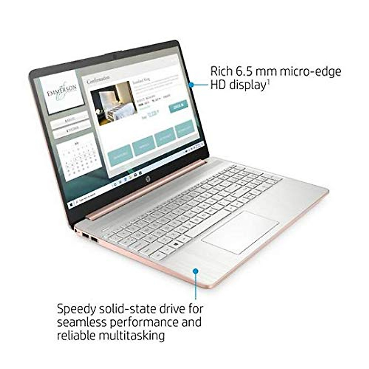 HP 15.6" Ryzen 5 8GB/256GB Laptop-Rose Gold