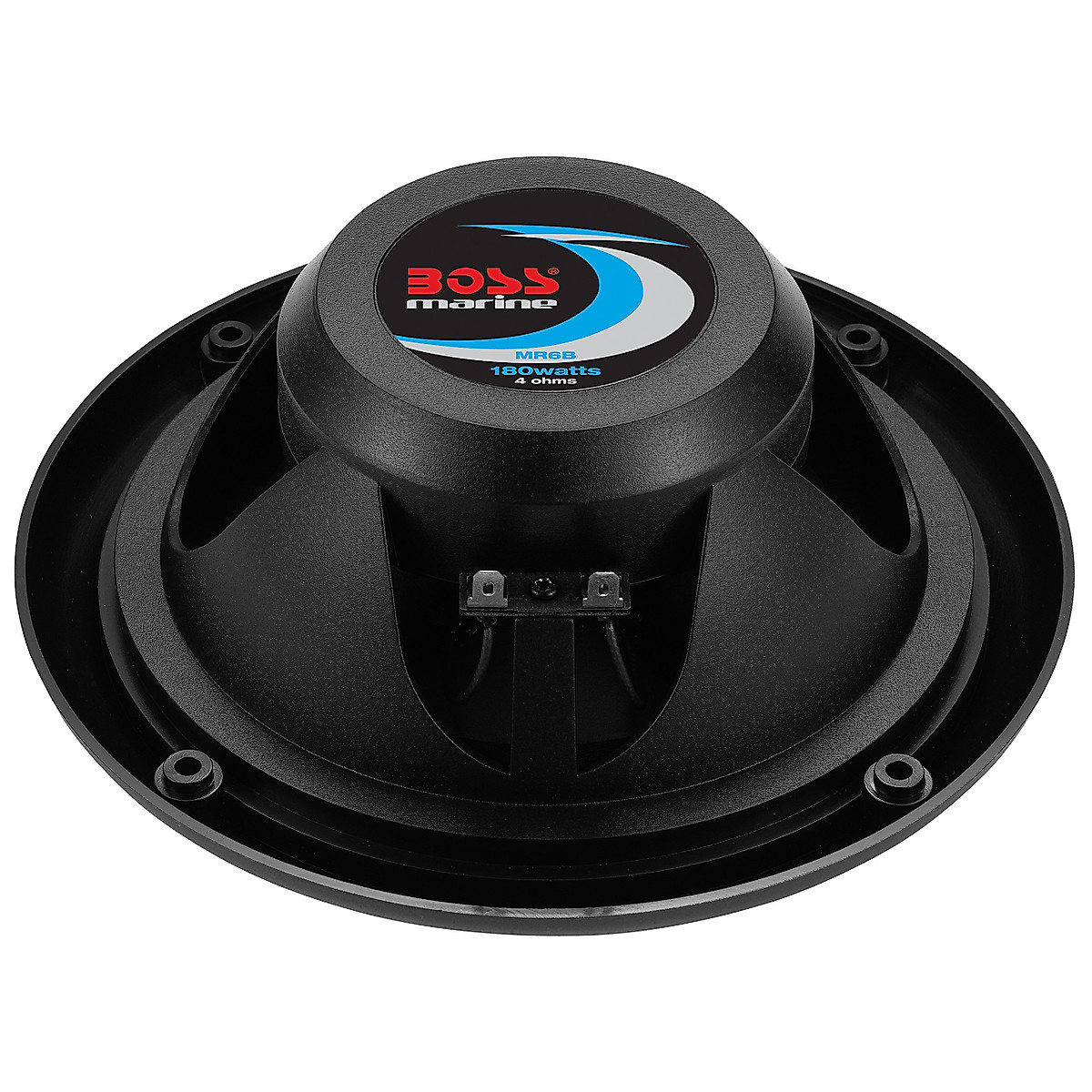 BOSS Audio Systems MR6B 6.5 inch Marine Stereo Boat Speakers - 180 Watts (pair), 2 Way, Full Range, Tweeters, Coaxial, Weatherproof, Sold in Pairs