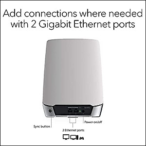 Orbi Whole Home Tri-Band Mesh WiFi 6 Add-on Satellite (RBS750) – Works with Your Orbi WiFi 6 System| Adds up to 2,500 sq. ft. Coverage | AX4200 (Up to 4.2Gbps)