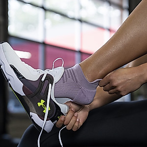 Under Armour Women's Play Up No Show Tab Socks, 3-Pairs, Halo Gray Assorted, Medium