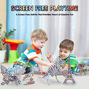 BEARUN 3D Coloring Puzzle Set, Arts and Crafts for Girls and Boys Age 6 7 8 9 10 11 12 Year Old, Fun Educational Painting Crafts Kit with Supplies for Kids, Birthday Toy Gift for Kids