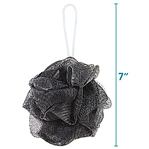 Pack of 5 Individually Wrapped Bath Shower Sponge Loofahs Mesh Pouf Ball Scrubber Assorted Colors (1)