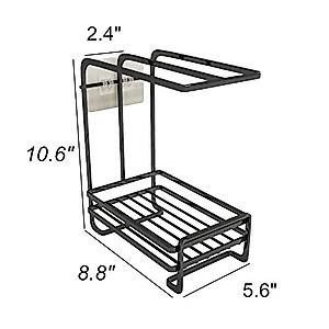 Kitchen Sink Clothes Organizer Dish Brush Sponge Kitchen Towel Cleaning Rags Holder for Bathroom Counter Sink Caddy Pan Organizer Soap Dispenser Rack