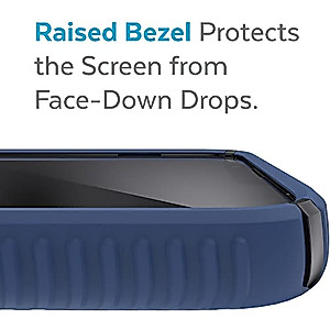 Speck Presidio2 Grip Case for Apple iPhone 13 Pro Polycarbonate,Shock-Absorbent Coastal Blue and Black Compatible w Mag Safe