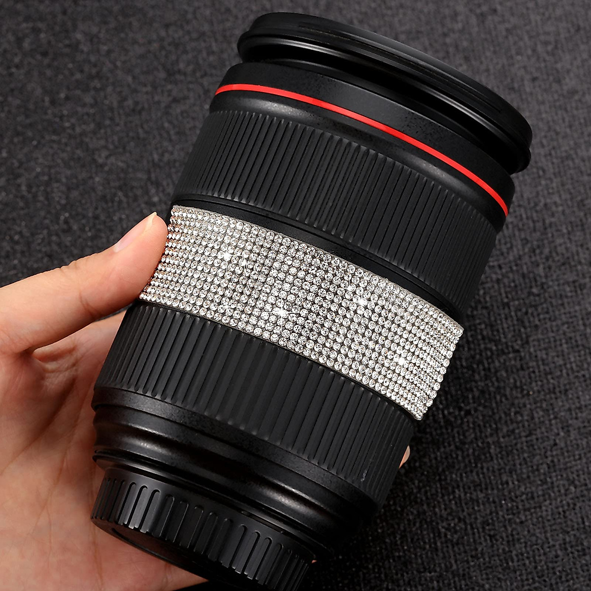 5 Rolls Self Adhesive Crystal Rhinestone Diamond Roll Ribbon Bling Gemstone Strips Sticker Rhinestone for Craft with 2 mm Rhinestone 4.5 Yards, DIY Event Car Phone Decoration (Silver)