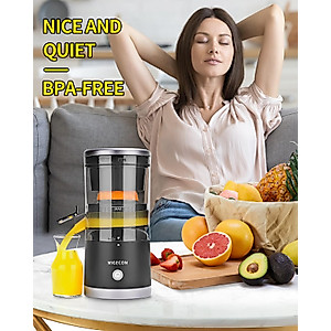 Electric Citrus Juicer Machines,Citrus Juicer Machines with USB and Cleaning Brush,portable electric juicer for making fresh orange juice,squeezing oranges,lemons,kiwi fruit,and grapefruit(Black)