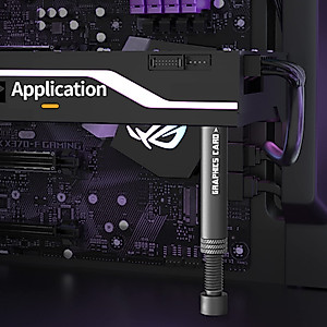 Gamital GPU Support Bracket Vertical Bloster - Graphics Card Brace GPU Stand Anodized Aluminum Sag Holder VGA Brace Support for All Universal Gaming nVIDIA GeForce GTX AMD Radeon Graphics Card & More