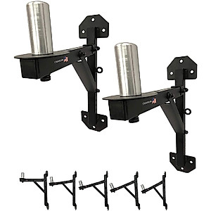 Cedarslink PA Speaker Wall Mount Brackets - 2 Pro-Audio Stands Post Holder DJ Stage Aluminum Peg Mount! Over 200 LB. Capacity!