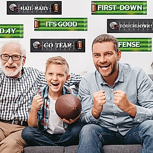 10 Pcs Football Cutouts 3.94 x 16.93 Inches Football Decorations Football Bulletin Board Decorations Football Decorations for Locker Football Sign for Sports Tailgate Birthday Football Theme Parties