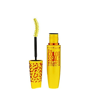 Maybelline New York Volum' Express The Colossal Cat Eyes Washable Mascara Makeup, Glam Black, 2 Count, Washable Glam Black