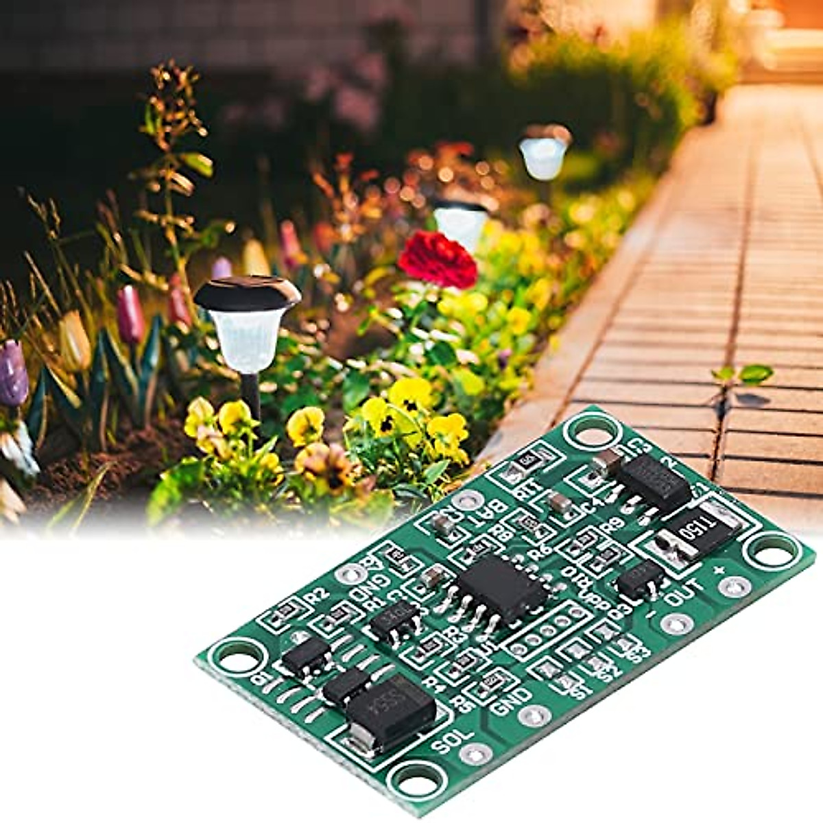 3.2V 3.7V Solar Charge Controller Board Lithium Battery Charging Controller Auto ON/Off Light Control Switch for Solar Energy Single and Double Side Lights, Flash Lights, Landscape Lights