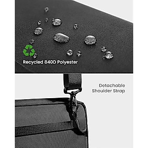 tomtoc Sling Shoulder Bag for Nintendo Switch/Switch OLED/Odin2, Removable EVA W-shaped Structure, Protective Carrying Pouch with 20 Game Cartridges Fit Pro Controller, Charger and Accessories