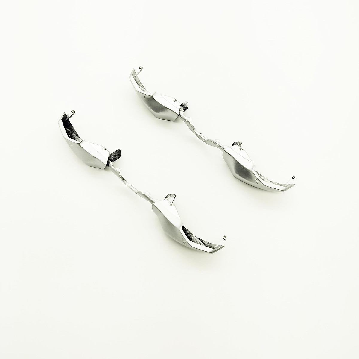 2X Plastic Bumper Buttons Lb Rb Module Replacement Part for Microsoft Xbox One Elite Controller (Silver)