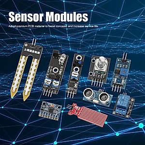 45pcs/set Sensor Modules Kit Electronic Starter Kit DIY Updated Development Sensor Board Set for Beginners