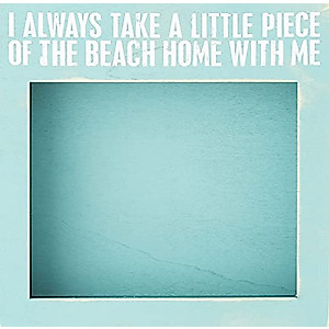 Primitives by Kathy Seashell Holder - Coastal Decor, Glass Display, Treasure Chest, Room and Bedroom Decor