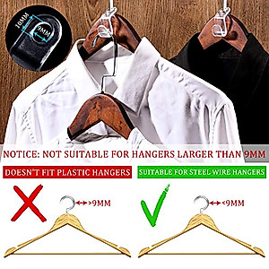 Clothes Hanger Connector Hooks Hanger Extender Clips Cascading Connection Hooks Outfit Hangers or Clothes Closet (Clear,48 Pieces)