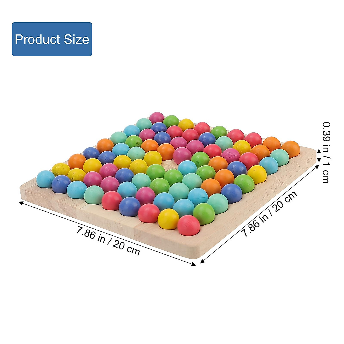 balacoo Bead Elimination Board Game for Adult Rainbow Ball Toy Wooden Toy