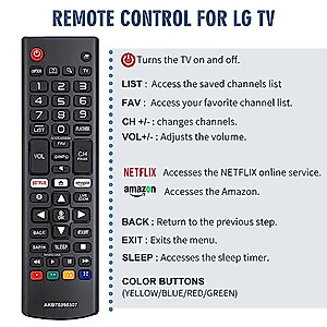 Universal Remote Control for All LG Smart TV, LG Remote Control for Smart TV OLED LCD LED HDTV 3D 4K Smart TVs with Shortcut Buttons