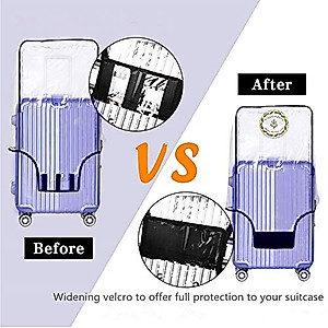 GigabitBest Thicken Luggage Cover Suitcase Cover Protector with Large Velcro (20''(18.89''H x 13.38''L x 9.44''W))
