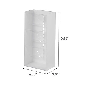 YAMAZAKI Home Tower Jewelry & Makeup Organizer, Standup Cosmetic Storage Box, Display Case - Angled - Abs Plastic