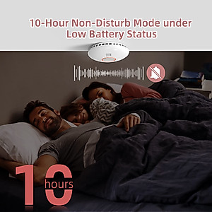 Putogesafe Smart Smoke Detector, Wireless WiFi Smoke Detector with App Control, WiFi Smoke Alarm with LED & Silence Button, Fire Alarm with Photoelectric Sensor for Home, Low Battery Warning, 2 Pack