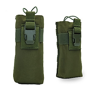 AR-152 Radio Pouch Tactical Radio Holder Radio Case Molle Radio Bag Nylon for GPS Phone AR-152 UV-5R 3800mAh Two Way Radio Walkie Talkies (Green)