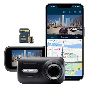 Nextbase 322GW Dash Cam and 32G Micro SD Card Bundle - Full 1080p/60fps HD Recording in Car Camera- 6 Lane Wide Front View- Wi-fi GPS Bluetooth- Parking Mode- Night Vision- Loop Records (Renewed)