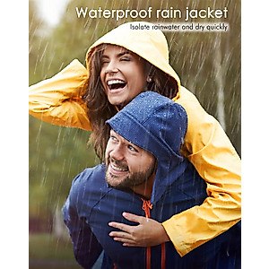 JTANIB Packable Rain Jacket Women Waterproof Lightweight Raincoat with Hood for Hiking Outdoor Travel
