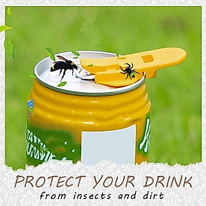 lfjfaecx Manual Easy Can Opener, 2/6/12 Pcs Soda Beer Can Opener Beverage Can Protector, Premium Plastic Shields Tab Openers for Pop, Cover Beer or Soda Cans at Picnic, BBQ (12pcs)