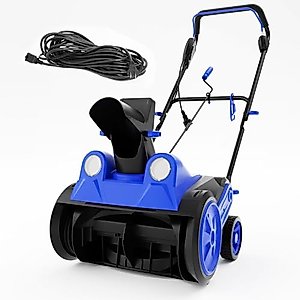 Fengrong Electric Snow Blower - 50FT Corded Power, 18 x 10 Inch Clearing Path, 25 Feet Throwing Distance - Ideal for Driveways and Walking Paths