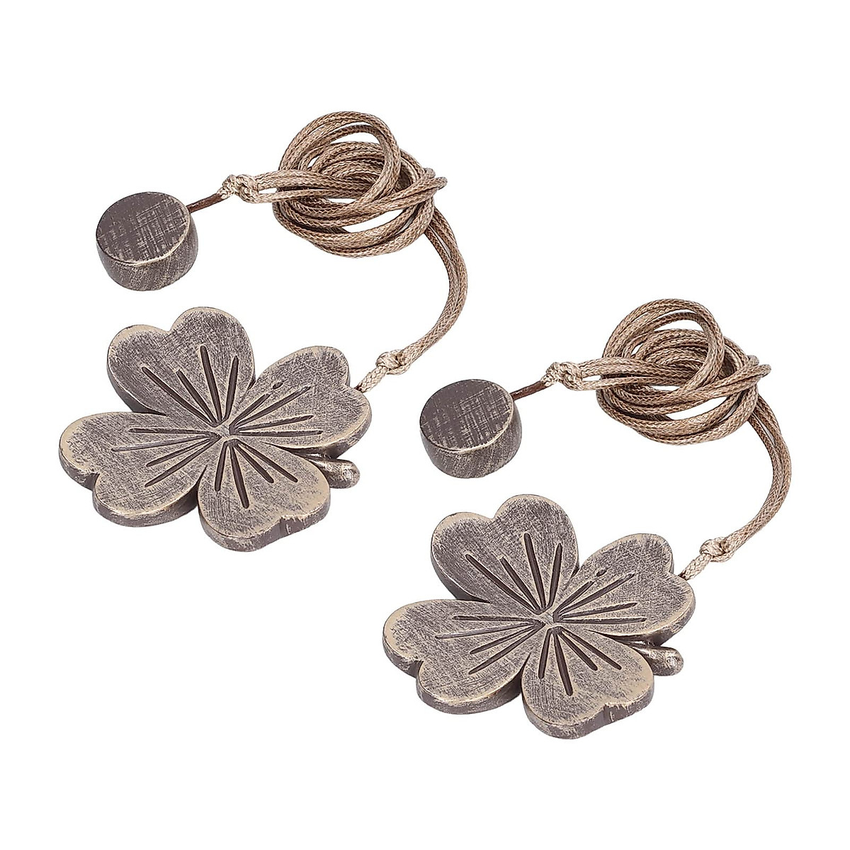 2pcs Curtain Tiebacks Magnetic Flower Curtain Strap Buckle Decorative Drapes Tie Back for