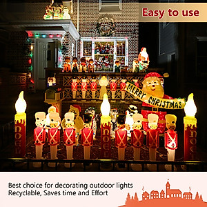 Meonum 2 Set Blow Mold Light Kit Replacement, E27 E26 Single Light Cord Kit with Switch Fuse Plug, for Indoor Outdoor Halloween Christmas Village House Craft Decorations and Salt Lamp