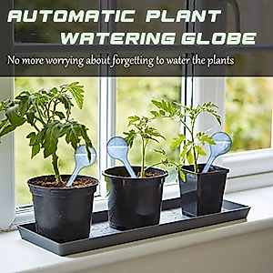 Gddochn 20 Pcs Clear Plant Watering Globes,Garden Self Watering Bulbs,Automic Watering Device for Plant,Flowers,Garden,Indoor Outdoor Decoration(Small, Dark Blue)