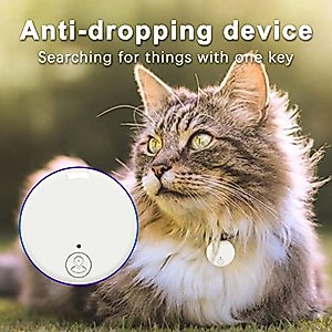 NouSKaU Portable Pet GPS Tracking - Bluetooth 5.0 Mobile Key Tracking Smart Anti-Loss Device - 2022 Mini Pet GPS Locator Bluetooth Tracer Include Batteries and Protective Case, Fit for iOS (2 Pack)