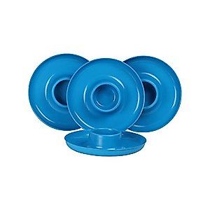 GreatPlate GP-TEAL-4PK AZ Teal Plate 4-Pack, 4 Teal GreatPlates, Food Tray and Beverage Holder, Dishwasher Safe, Microwave Safe, Made in USA, Picnics, Parties, Tailgates, Appetizers, Great for Kids