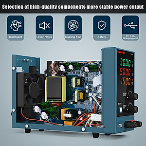 Adjustable DC Power Supply (0-30 V 0-5 A) with Output Enable/Disable Button HANMATEK HM305 Mini Variable Switching Digital Bench Power Supply