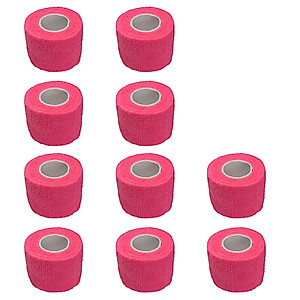 ETOPARS 10 X Self Adhesive Cohesive Wrap Bandages Strong Elastic First Aid Tape Pink for Wrist Ankle Sport 2" X 5 Yards