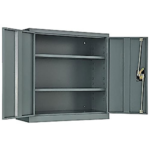 Global Industrial Assembled Wall Storage Cabinet, 30x12x30, Gray