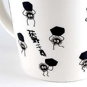 Studio Ghibli via Bluefin Benelic Spirited Away Mysterious Color Changing Teacup Mug with No Face and Soots White, Approx. 3"