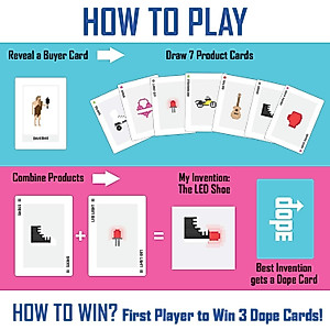 Wilder Games Dope or Nope - Family Friendly Party Game - Create Dope Products by Combining Everyday Items Into Hilarious Combinations , Blue