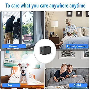 Rettru G8 Smallest Surveillance Camera Wireless WiFi Battery Powered HD1080p with Night Vision,Motion Detection,AI Humanoid Detection,Remote Viewing,Compatible with Android/iOS Phone APP, Window/Mac