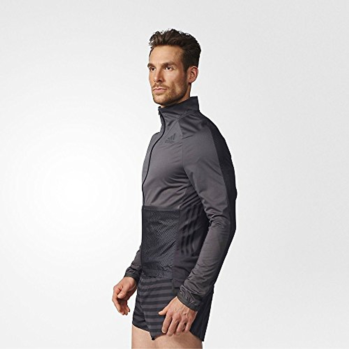 adidas Men's Adizero Slim Fit Track Jacket. Utility Black/Black, XL